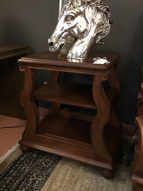 THREE TIER WOOD TABLE – Consign & Design