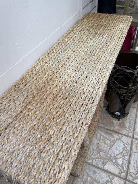 CONSOLE/ ENTRY TABLE ROPE BRAIDED SEAGRASS – Consign & Design