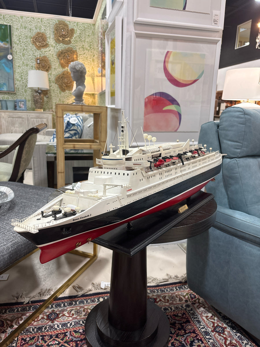 QUEEN ELIZABETH WOOD CRUISE SHIP MODEL – Consign & Design